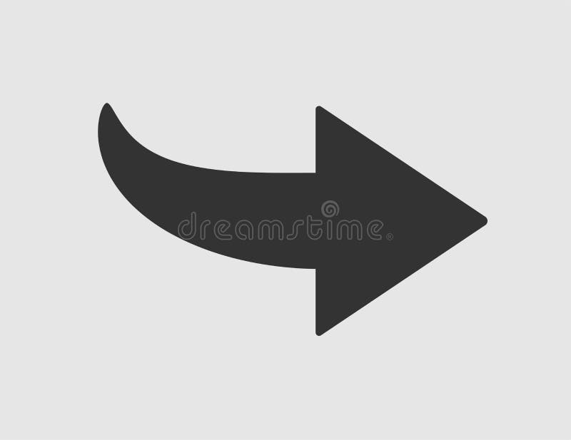 Icona Vettore Freccia Destra Simbolo Freccia Nera Illustrazione ...