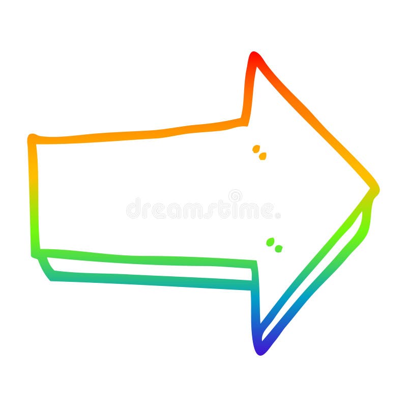 Freccia Di Disegno a Gradiente a Gradiente Di Arcobaleno Creativo ...