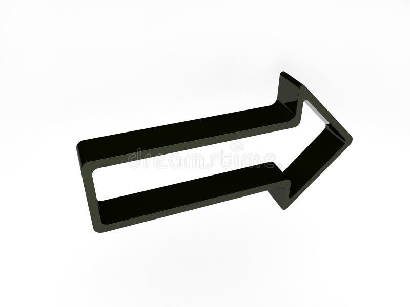Freccia nera illustrazione di stock. Illustrazione di contrasto - 11240737