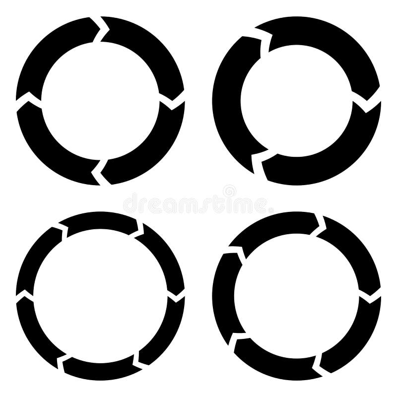 Freccia Segmentata Del Cerchio Icona Circolare Della Freccia Processo ...