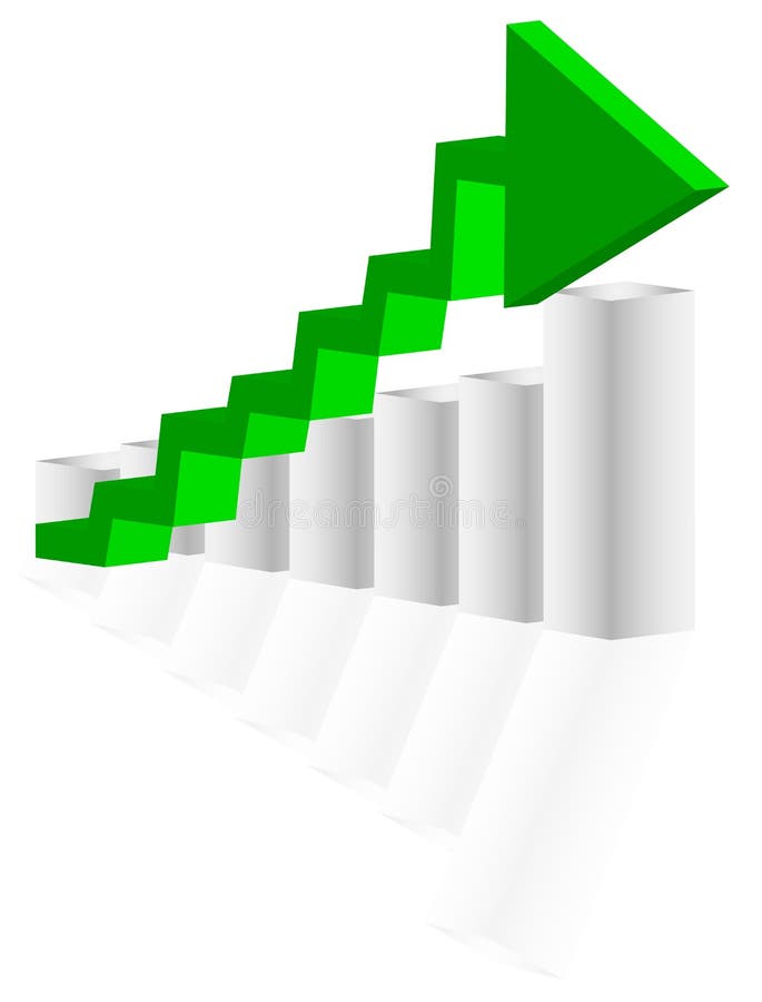 Freccia verde illustrazione vettoriale. Illustrazione di soldi - 18244391