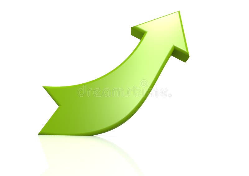 Freccia Verde Della Curvatura Illustrazione di Stock - Illustrazione di ...