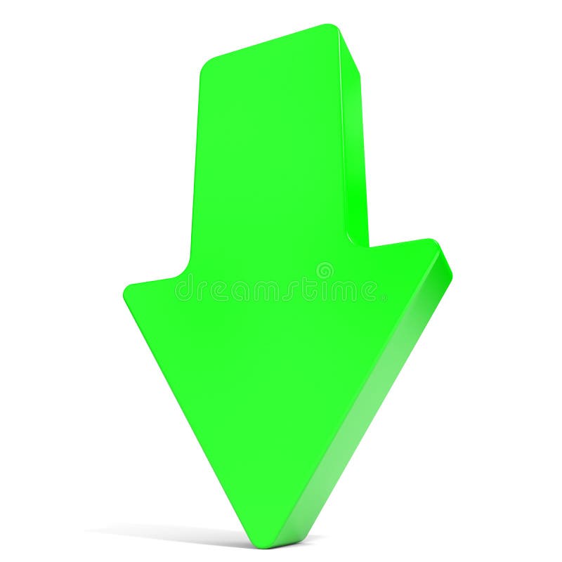 Freccia verde giù illustrazione di stock. Illustrazione di guasto ...