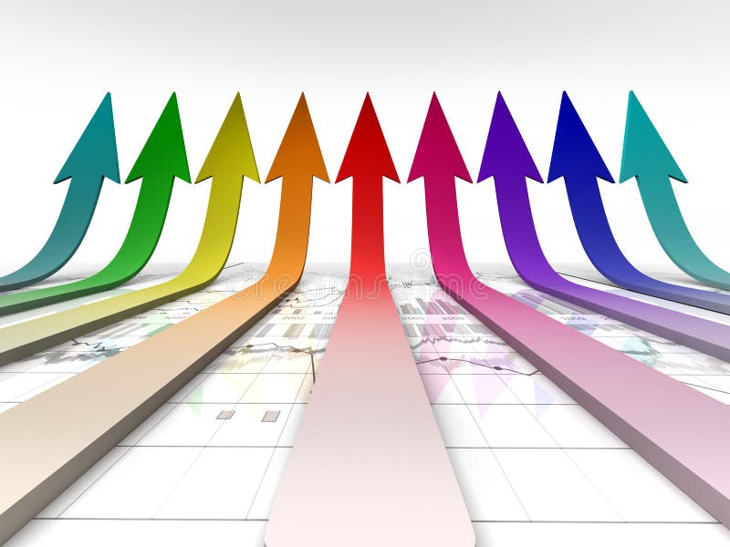 Freccia verso l'alto illustrazione di stock. Illustrazione di schema ...