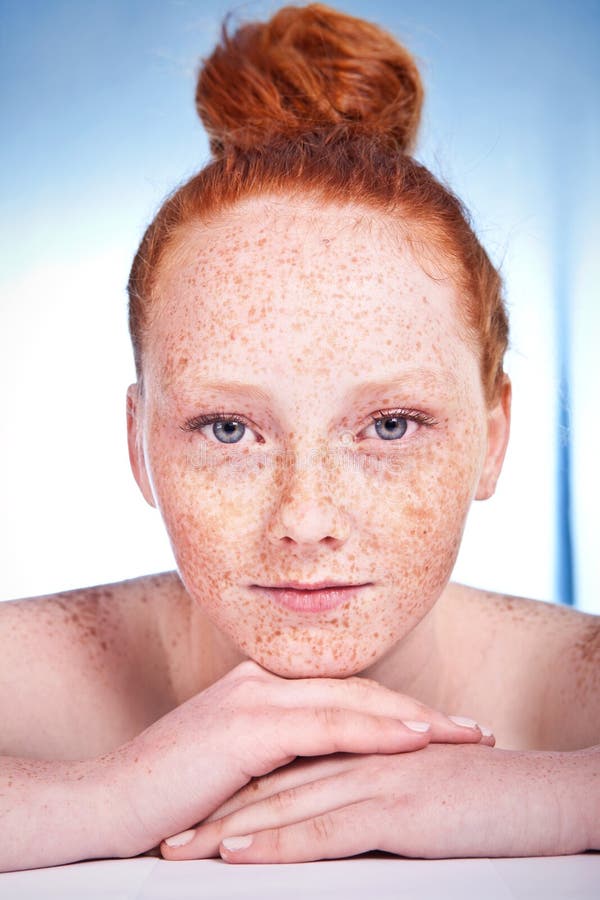 Freckled beauty stock image. Image of glamour, girl, facial - 25846581