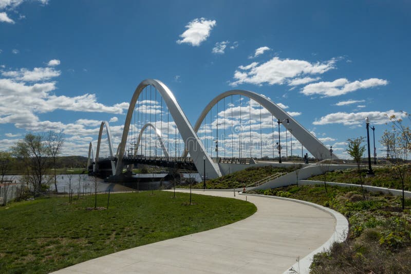 The Frederick Douglass Bridge in Washington, DC Stock Photo - Image of ...