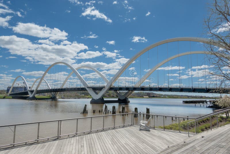 The Frederick Douglass Bridge in Washington, DC Stock Photo - Image of ...