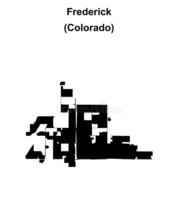 Frederick outline map stock vector. Illustration of region - 357245618