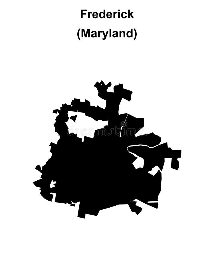 Frederick Outline Map Stock Illustrations – 139 Frederick Outline Map ...