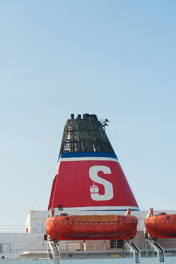 Funnel of a Stena Line Ferry.. Editorial Stock Image - Image of ...