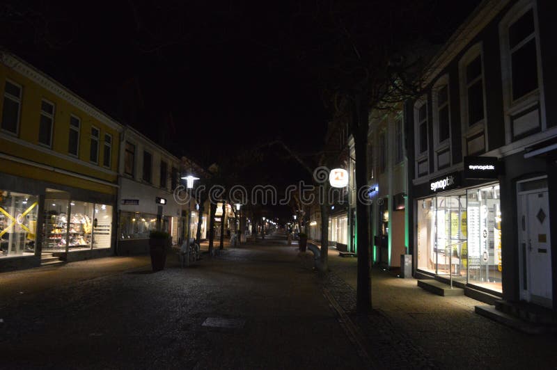 Frederikshavn in Denmark at Night Editorial Photo - Image of ...