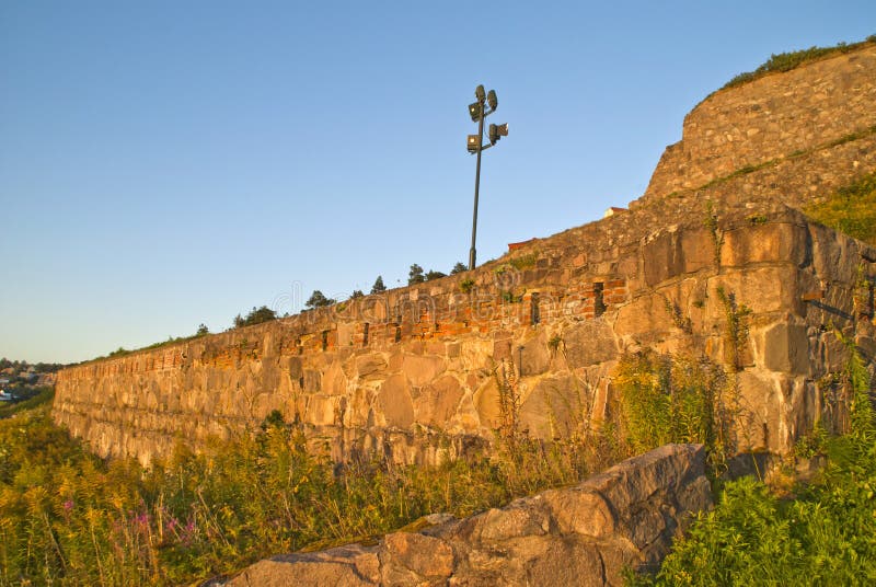 Fredriksten fortress stock image. Image of fortification - 26479153