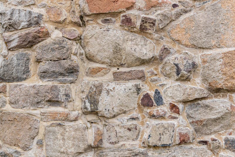 Patterns in the Stone Wall of a Historic Fortress Stock Photo - Image ...