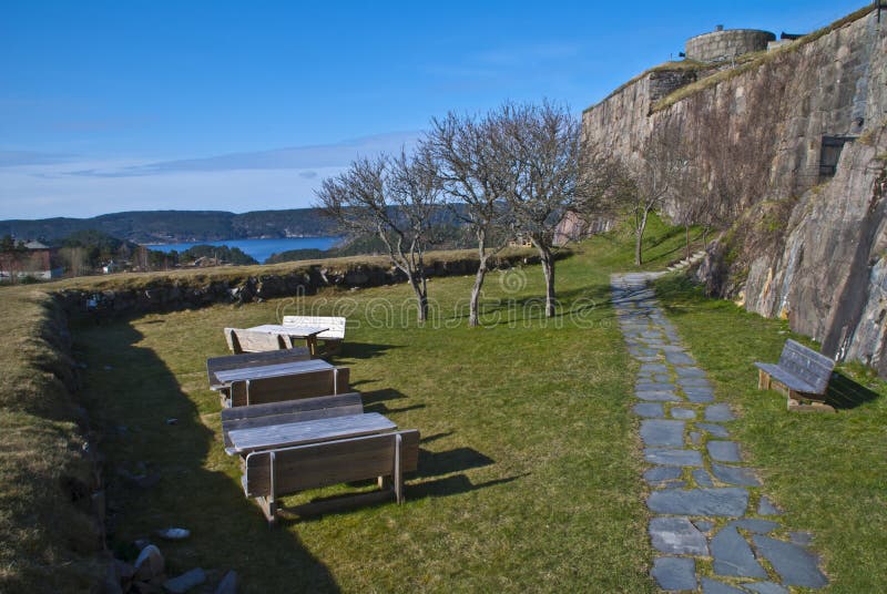 Fredriksten Fortress in Halden (outside Area) Stock Photo - Image of ...