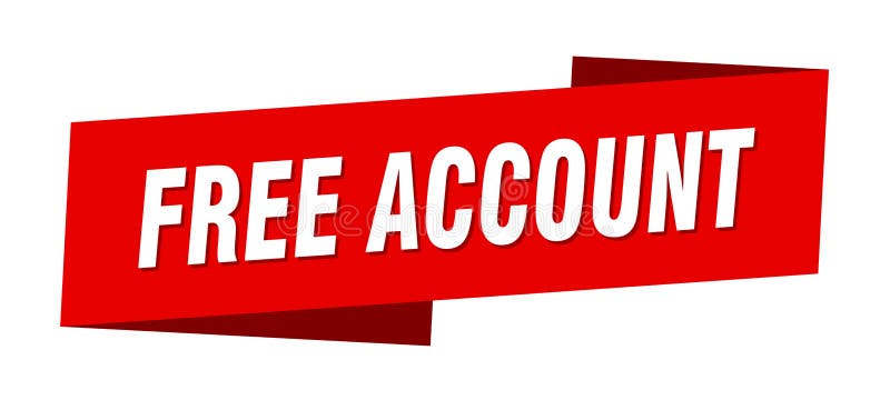 Free Account Banner Template. Free Account Ribbon Label Stock Vector ...
