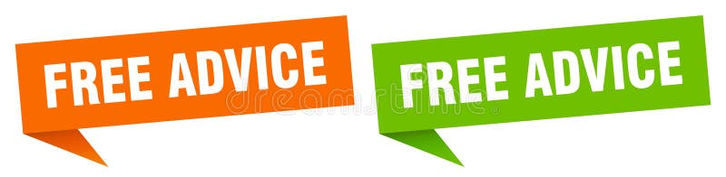 Free Advice Banner. Free Advice Speech Bubble Label Set Stock Vector ...