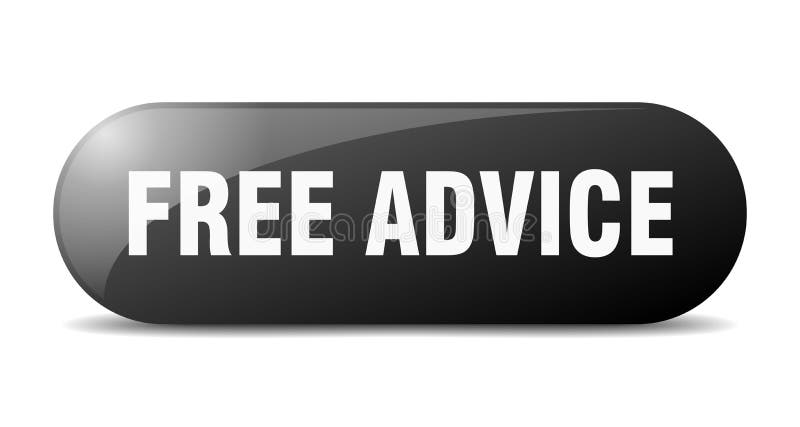 Free Advice Button. Sticker. Banner. Rounded Glass Sign Stock Vector ...