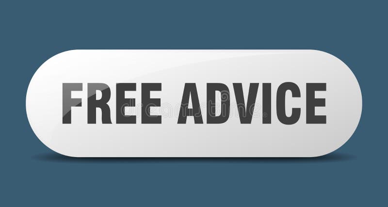 Free Advice Button. Sticker. Banner. Rounded Glass Sign Stock Vector ...