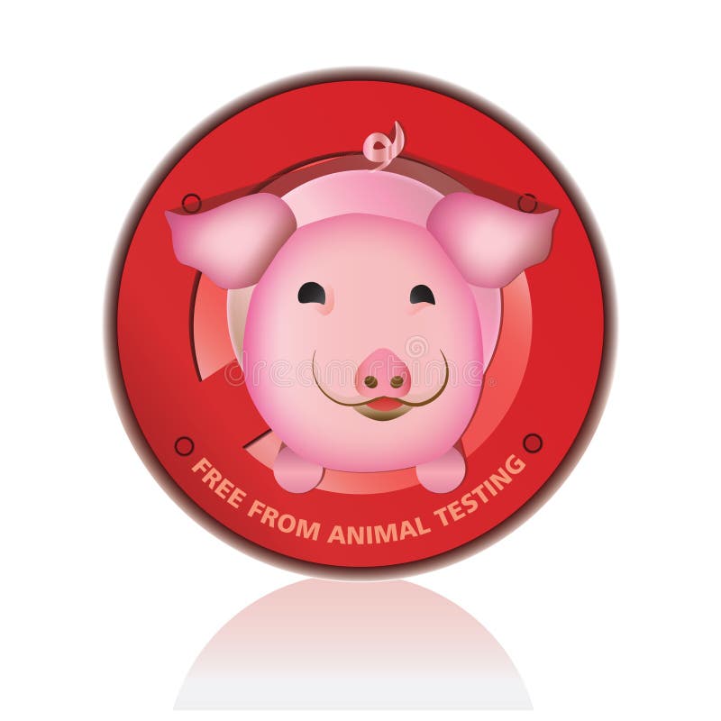 Free from Animal Testing Label. Vector Illustration Decorative Design ...