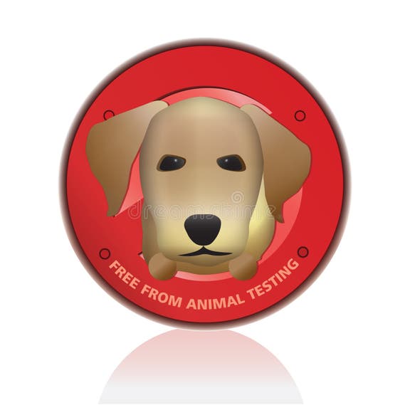 Free from Animal Testing Label. Vector Illustration Decorative Design ...