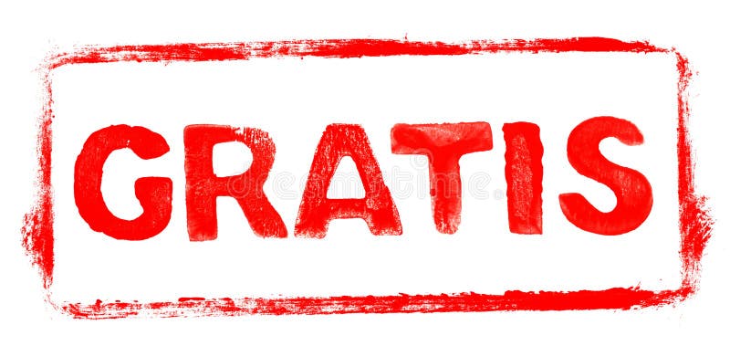 Red Stencil Frame: Free Banner in German Language Stock Illustration ...