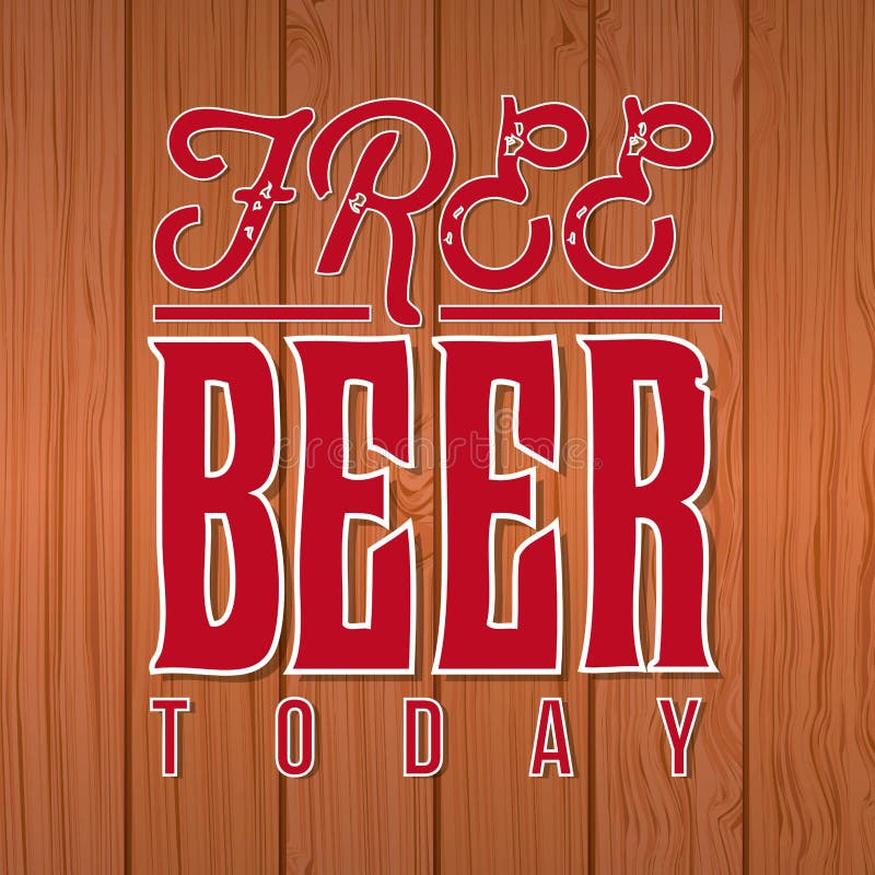Free beer offer poster stock vector. Illustration of advertise - 91813343
