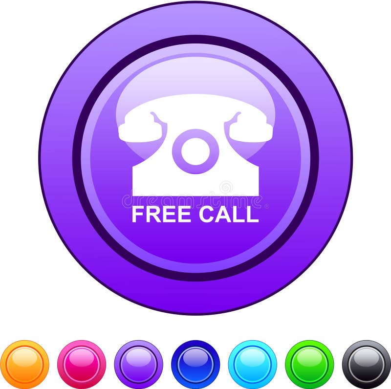 Free call circle button. stock vector. Illustration of green - 14983536