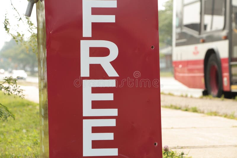 Free Caption Writing Text Word on Side of Red Newspaper Vending Machine ...