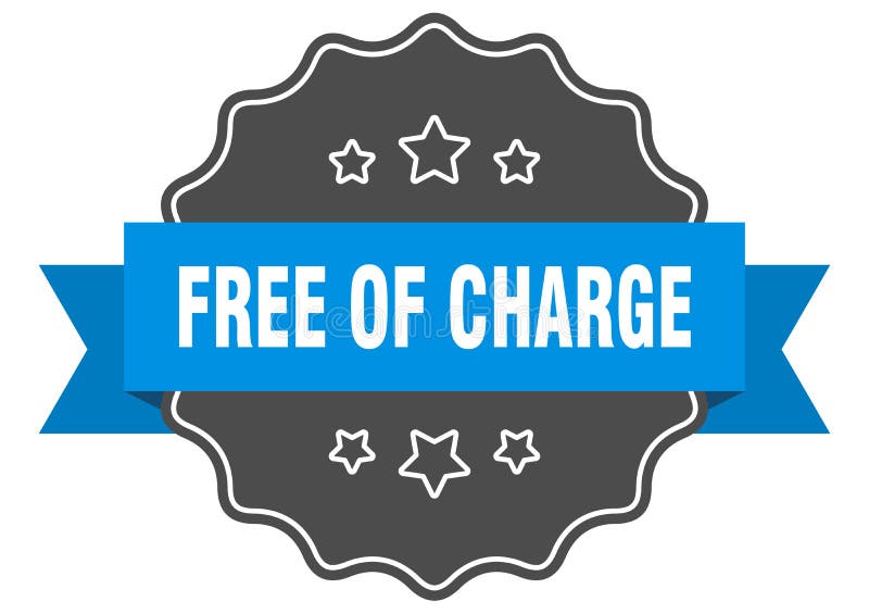 Free of charge label stock vector. Illustration of charge - 194926230