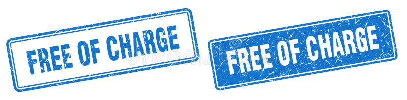 Free of Charge Stamp Set. Free of Charge Square Grunge Sign Stock ...