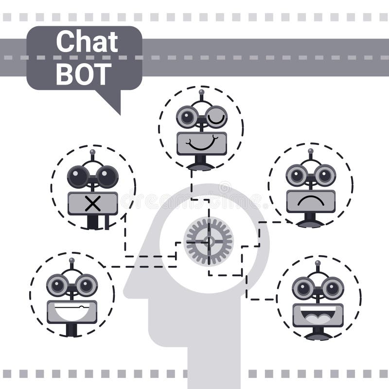 Free Chat Bot, Robot Virtual Assistance Element of Website or Mobile ...
