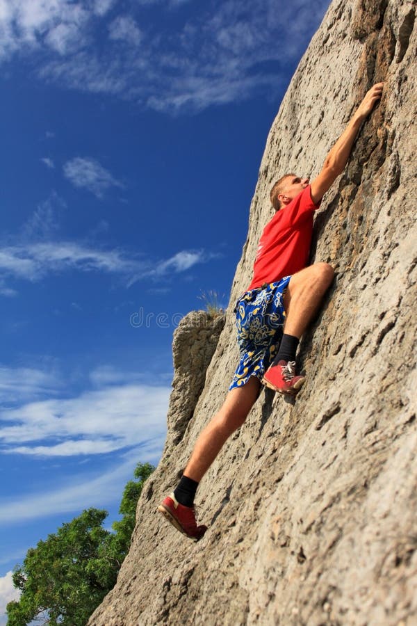Extreme rock climber stock image. Image of vertical, high - 4775775