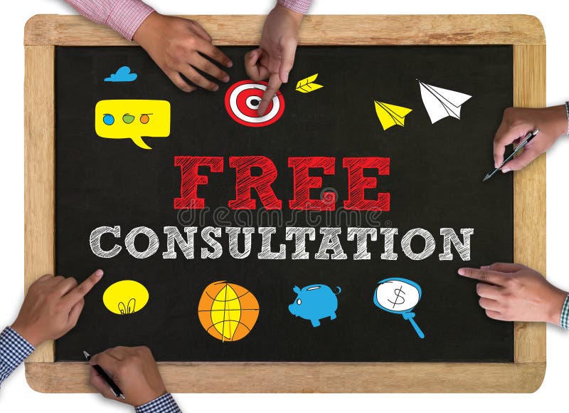 Free Consultation stock photo. Image of blue, consultation - 68418976