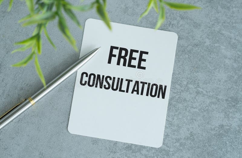 FREE CONSULTATION is Written on a Notepad on an Office Desk Stock Photo ...