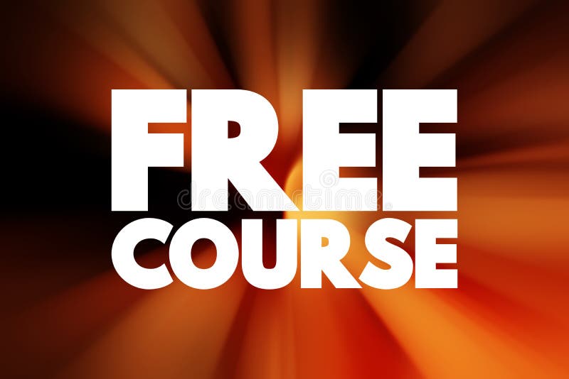 Free Course Text Button on Keyboard, Concept Background Stock Photo ...