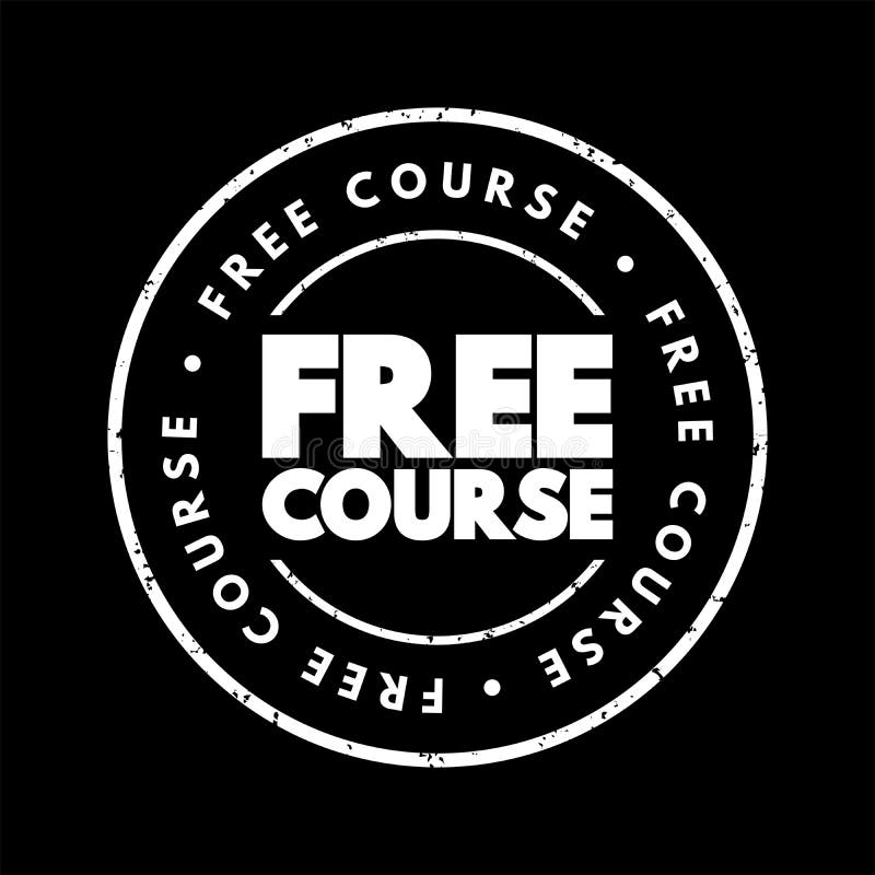 Free Course Text Stamp, Concept Background Stock Illustration ...