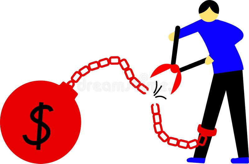 Freedom from Debt and Mortgage Stock Illustration - Illustration of ...