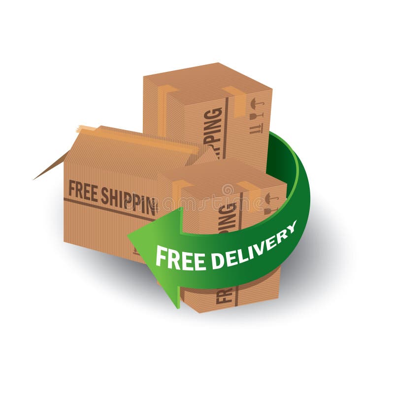 Free Delivery Parcels Stock Illustrations – 1,016 Free Delivery Parcels ...