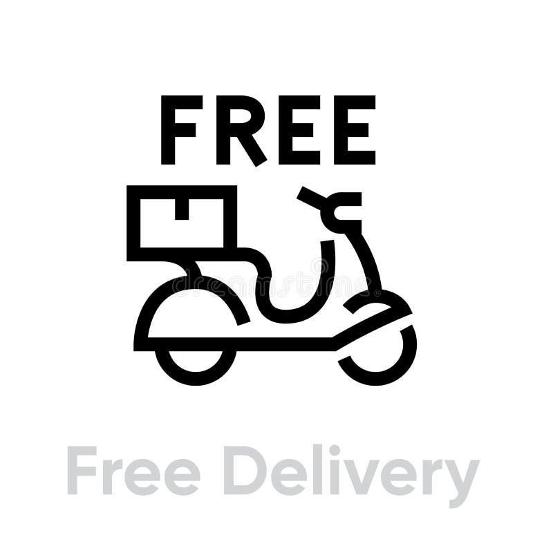 Free Delivery Bike Icon. Editable Line Vector Stock Vector ... Free Delivery Bike Icon. Editable Line Vector Stock Vector ...