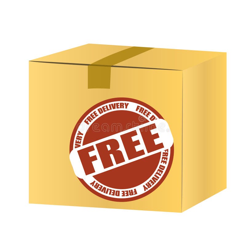 Free delivery box stock vector. Illustration of offer - 56979961