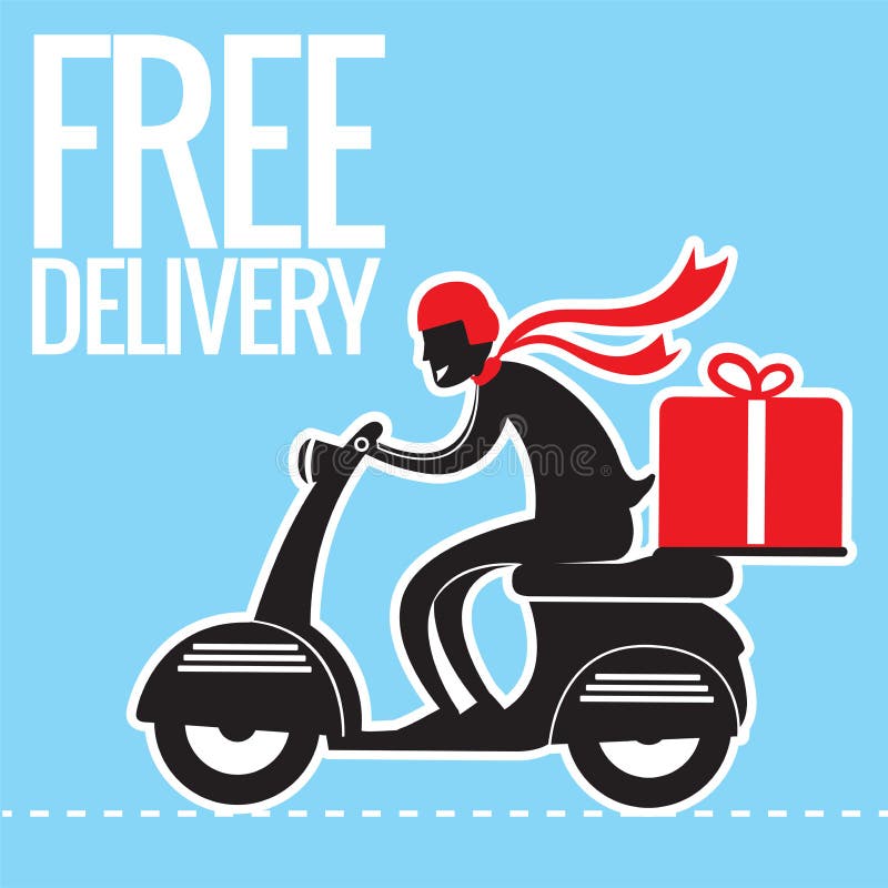 Delivery Graphic Symbol. Icon Man on the Motorcycle Stock Vector ...