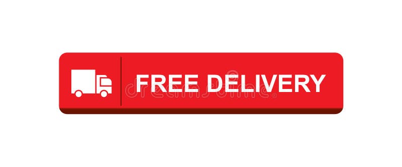Free delivery button stock illustration. Illustration of delivering ...