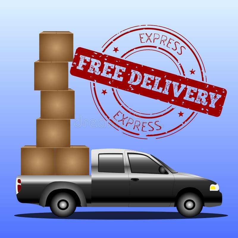 Free delivery stock vector. Illustration of icon, service - 80750112