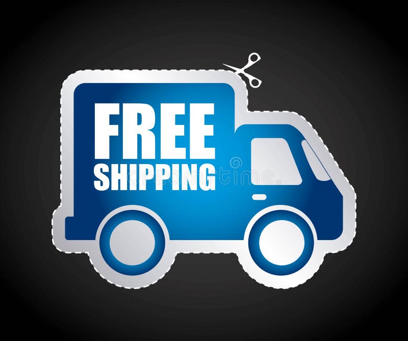 Free delivery design stock vector. Illustration of cargo - 45498815