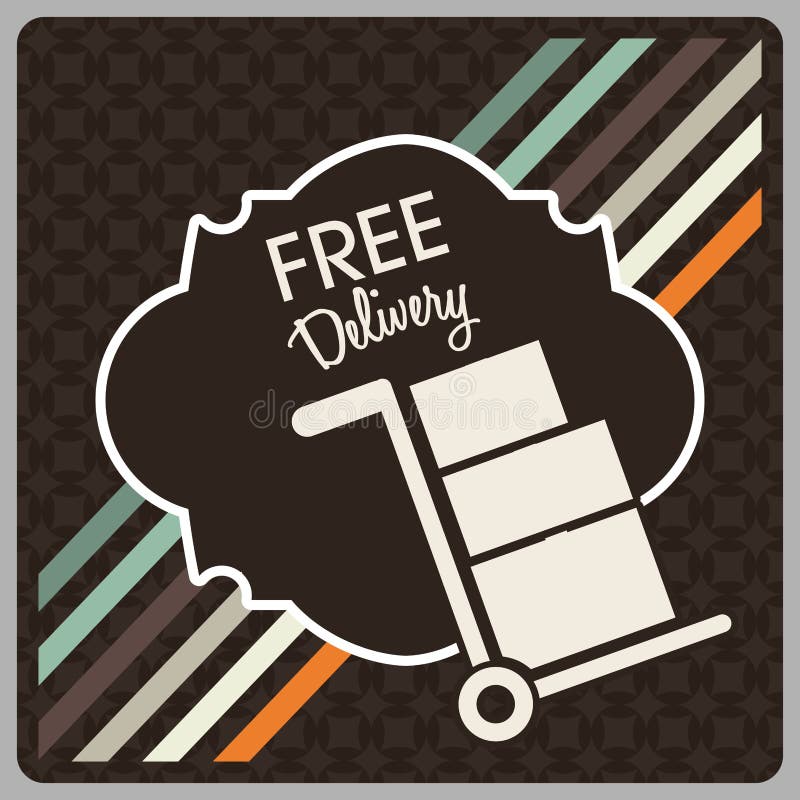 Free delivery design stock illustration. Illustration of cart - 65911451