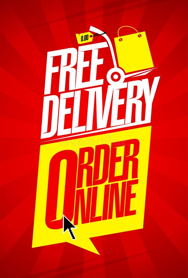Free Delivery Flyer Template Stock Vector - Illustration of offer ...