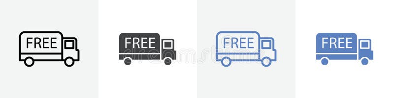 Free Delivery Icon Vector Set Use for Web Ui or App Stock Vector ...