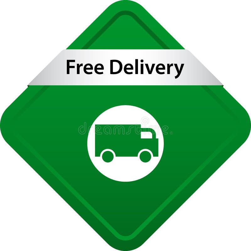 Free Delivery Icon Web Button Stock Illustration - Illustration of ...