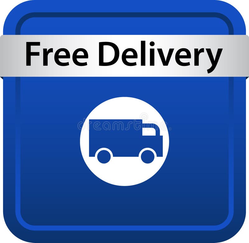 Free Delivery Icon Web Button Stock Illustration - Illustration of ...
