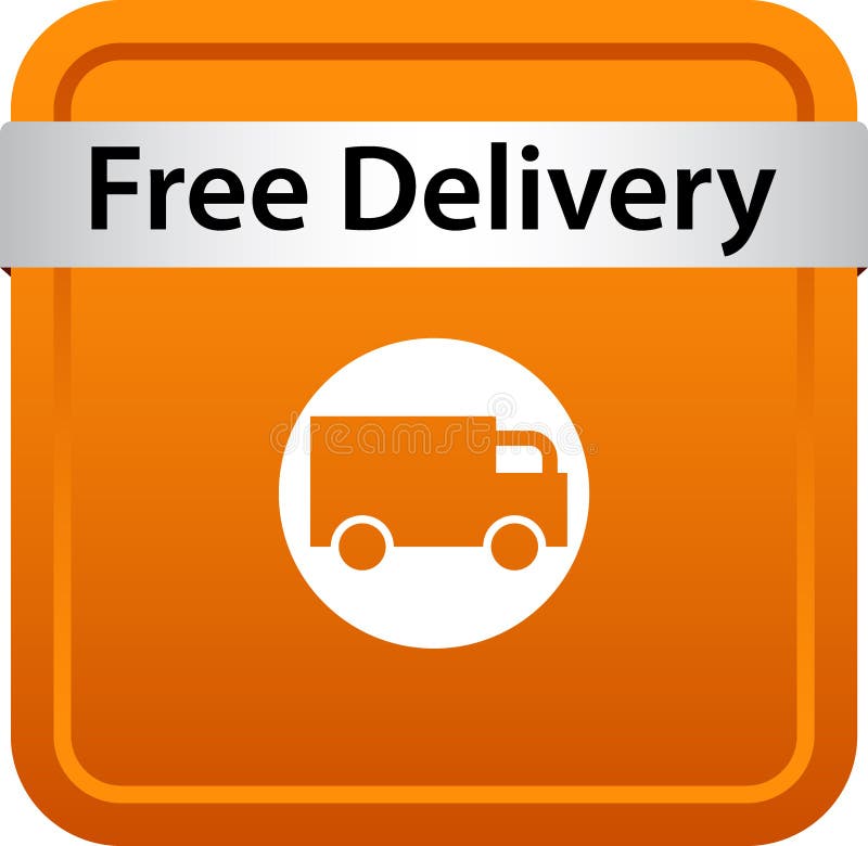 Free Delivery Icon Web Button Stock Illustration - Illustration of ...